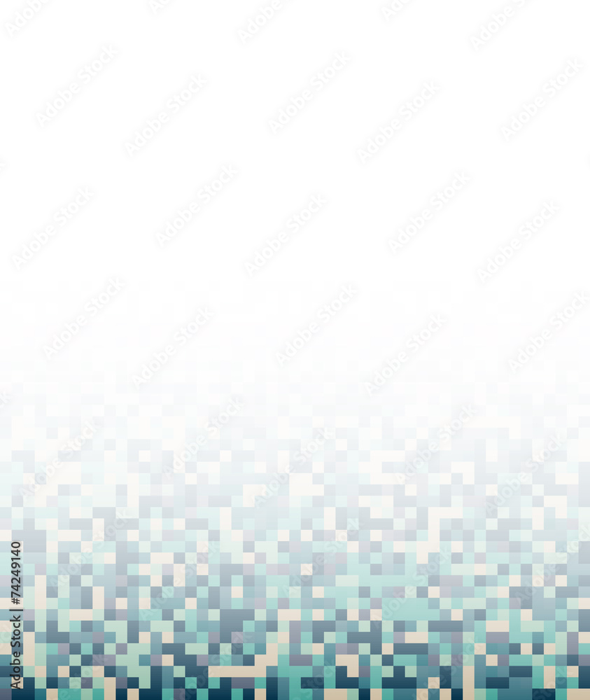 Pixel art style pattern fading to a white background Stock Vector ...
