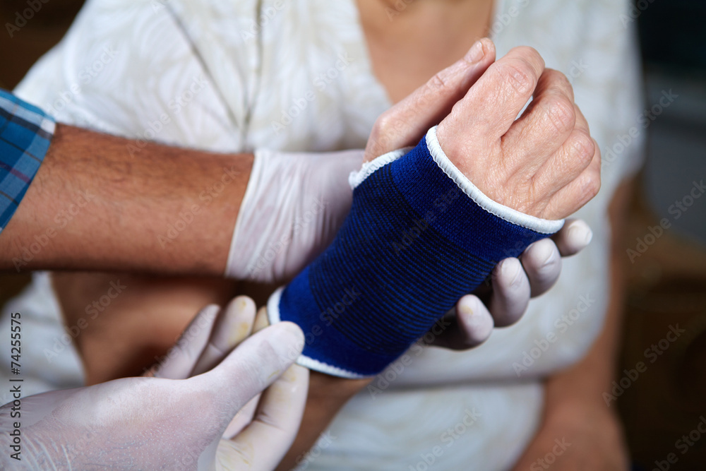 Hand of patient with bandage Stock Photo | Adobe Stock