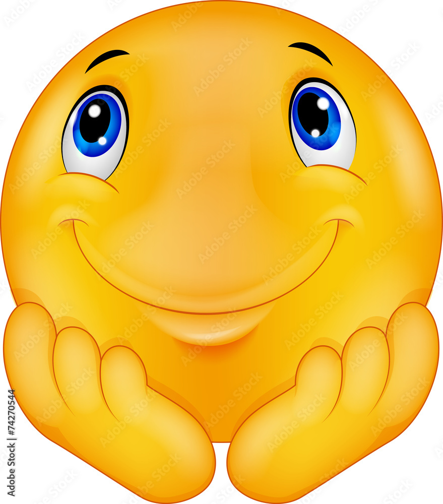 Thinking emoticon smiley Stock Vector | Adobe Stock