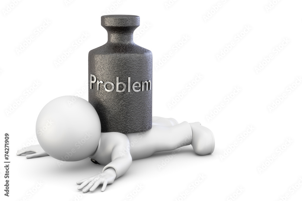 Problem auf Figur Stock Illustration | Adobe Stock