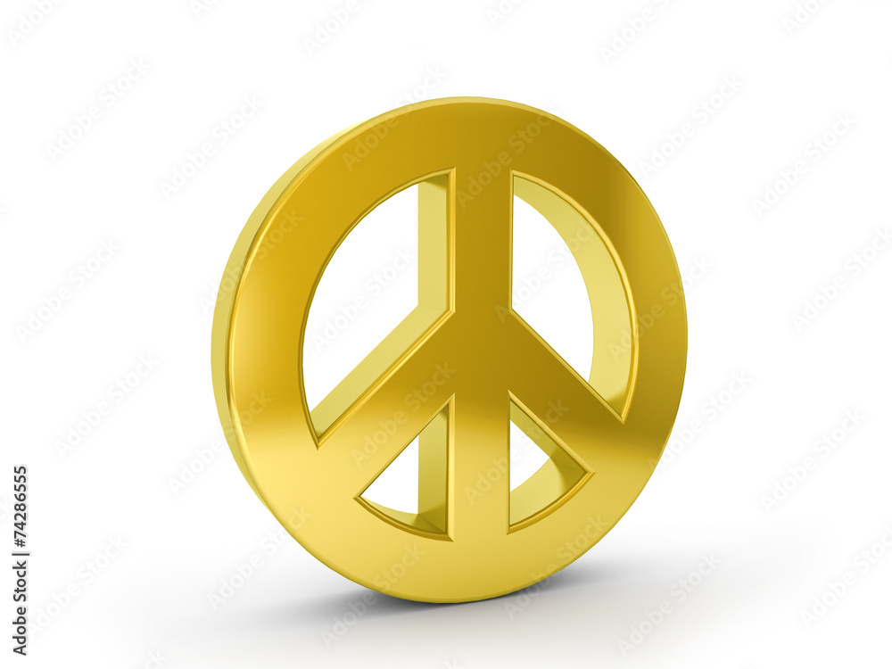gold peace symbol Stock Illustration | Adobe Stock
