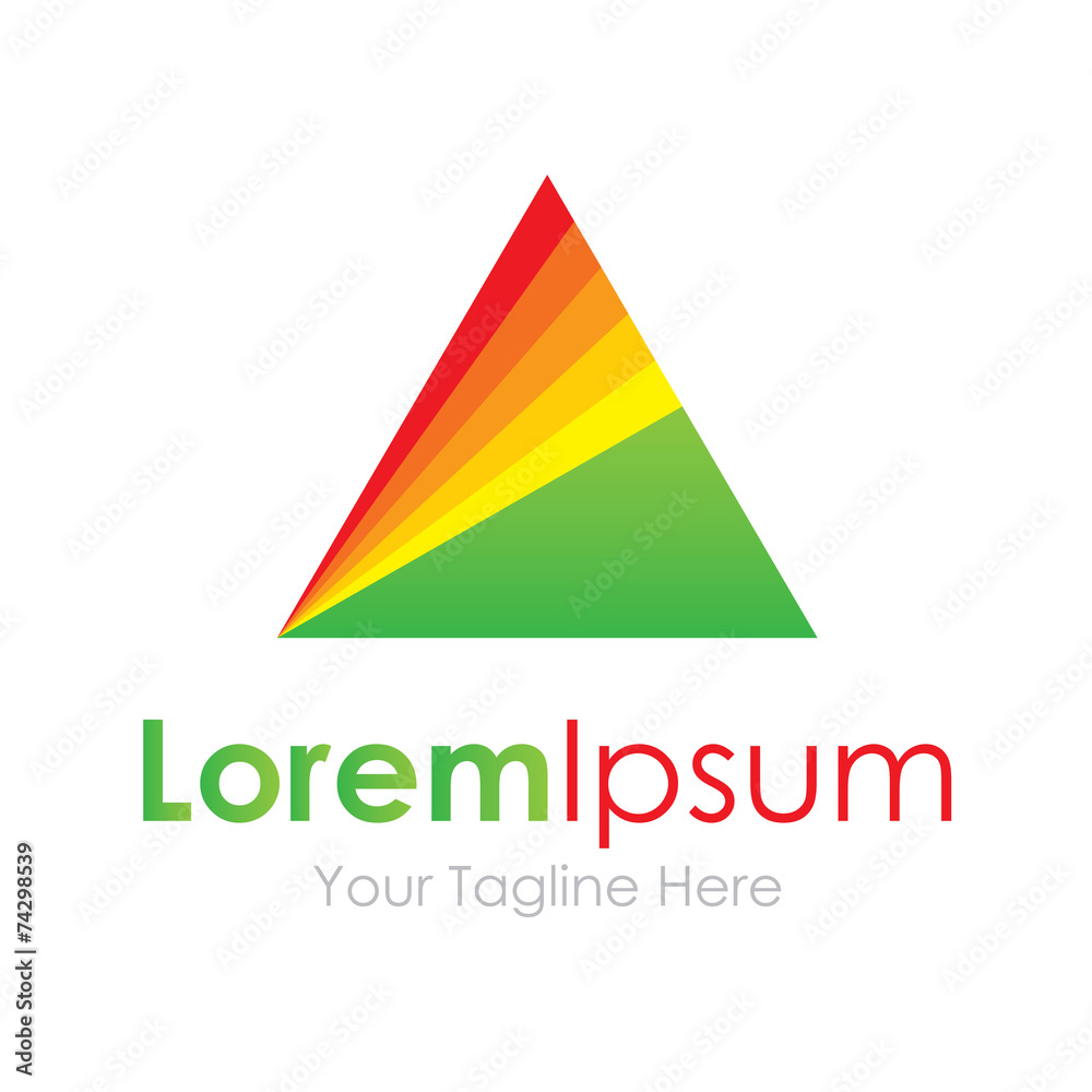 Triangle prism concept elements icon logo beautiful science Stock ...
