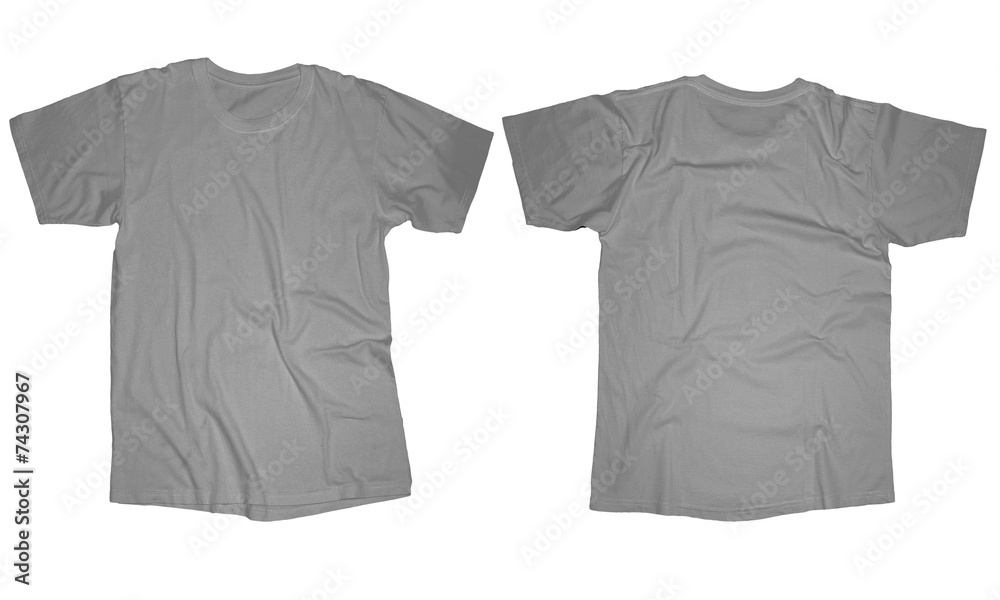 Wrinkled Grey Shirt Template Stock Photo | Adobe Stock