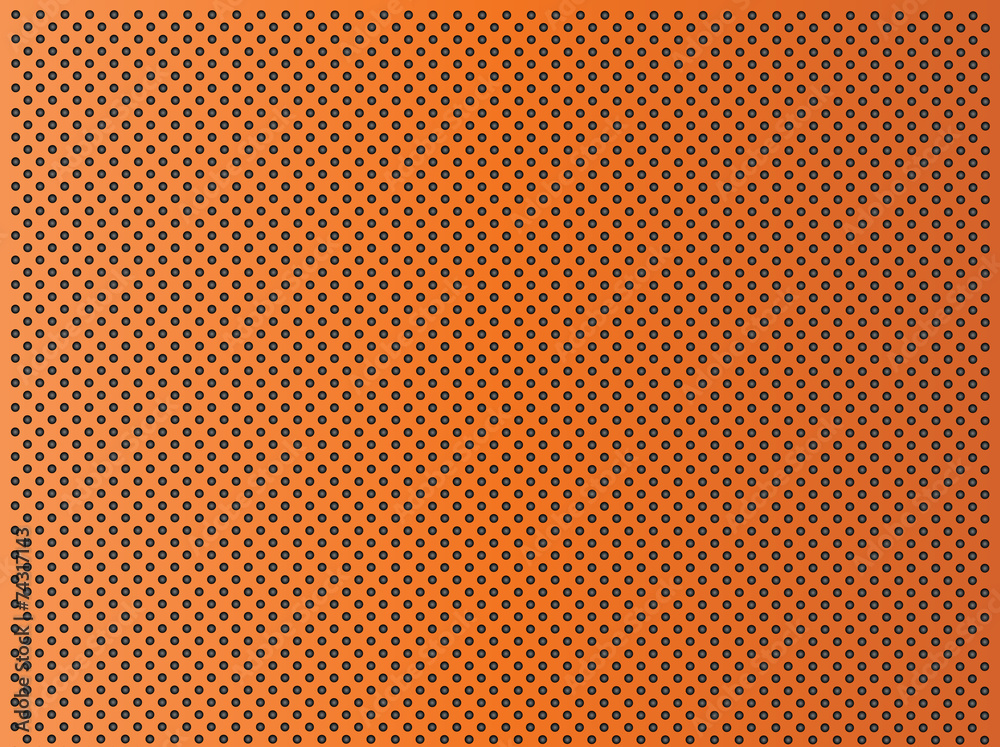 Metal perforated texture orange background Stock Illustration | Adobe Stock