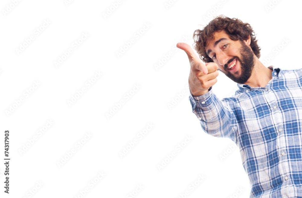 young man pointing you gesture Stock Photo | Adobe Stock