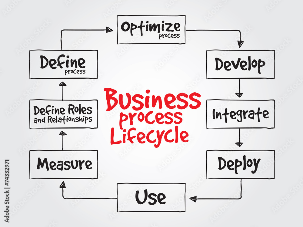 Business Process Lifecycle vector concept for presentations Stock ...