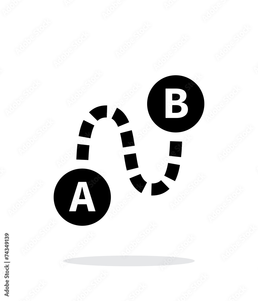 Mapping trajectory icon on white background. Stock Vector | Adobe Stock