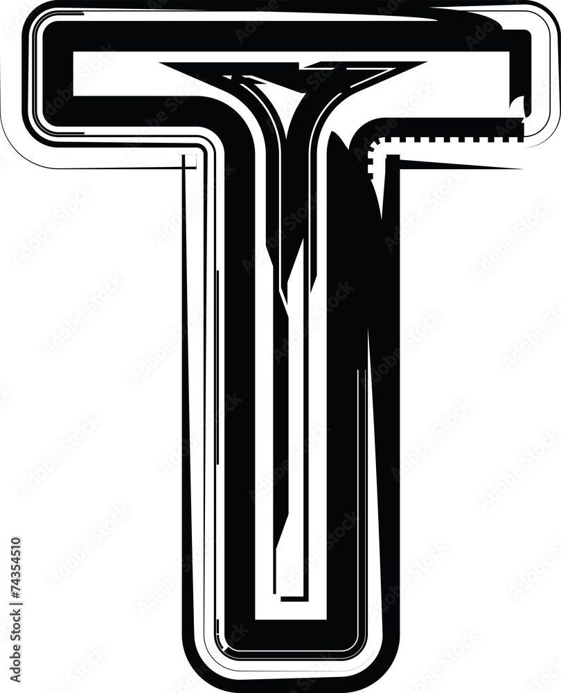 Abstract Letter T Stock Vector | Adobe Stock