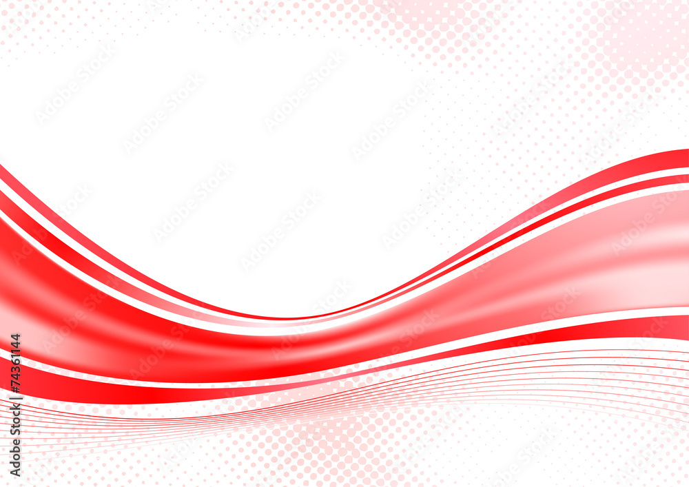 Bright red speed swoosh background line Stock Vector | Adobe Stock
