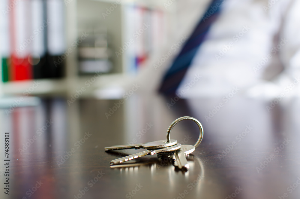 House keys on a table Stock Photo | Adobe Stock