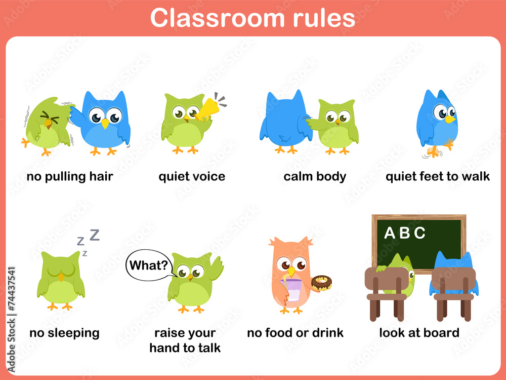 Classroom rules for kids Stock Vector | Adobe Stock