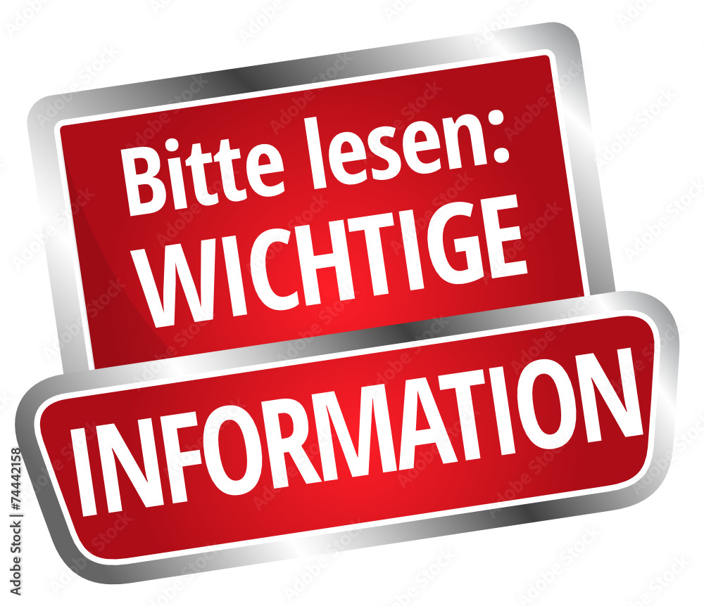 Bitte lesen: Wichtige Information Stock Vector | Adobe Stock