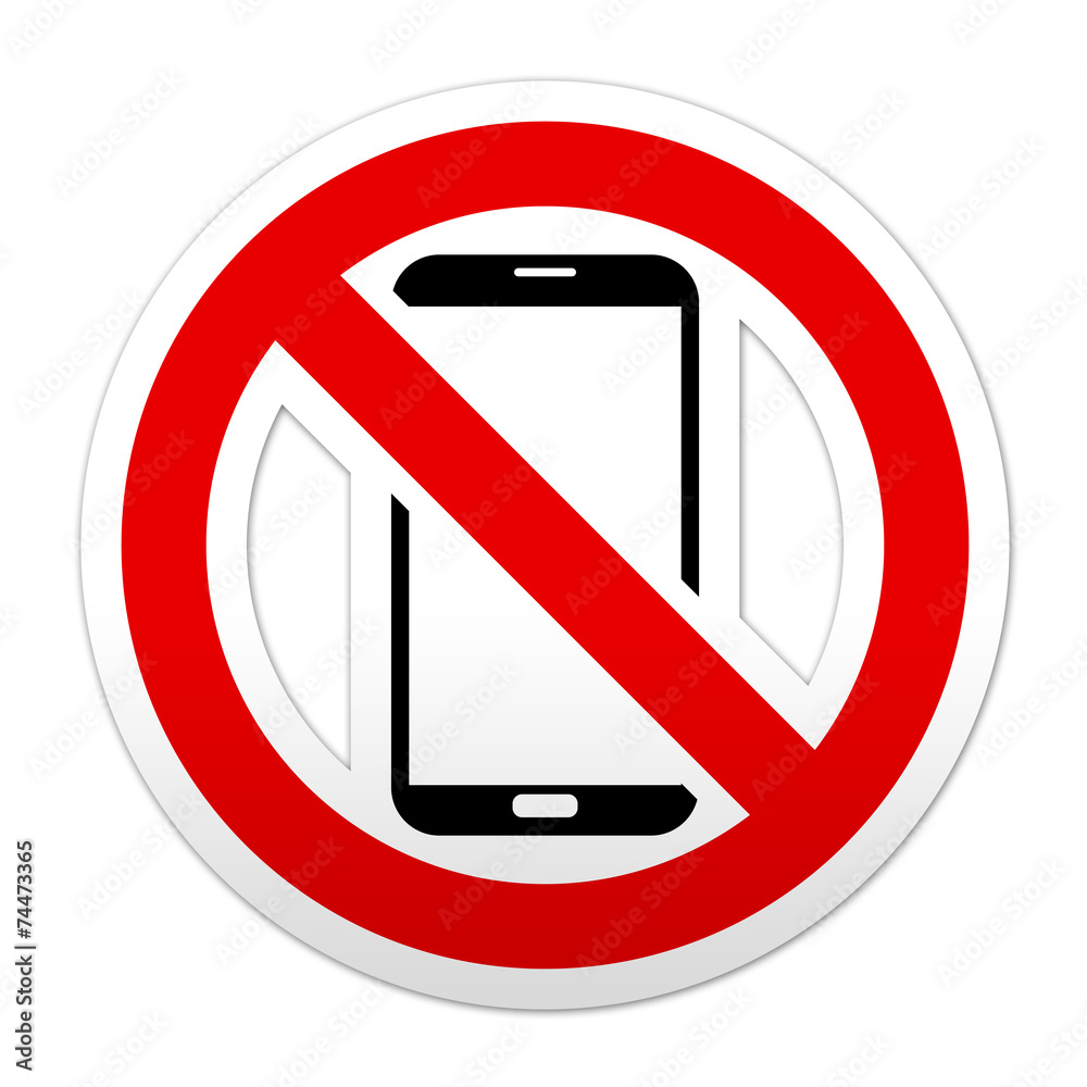 Pegatina simbolo prohibido movil Stock Illustration | Adobe Stock
