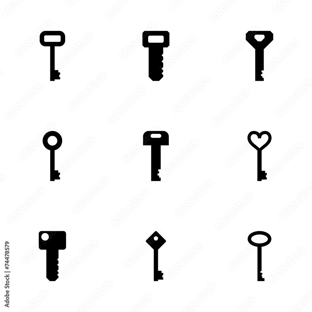 Vector key icon set Stock Vector | Adobe Stock