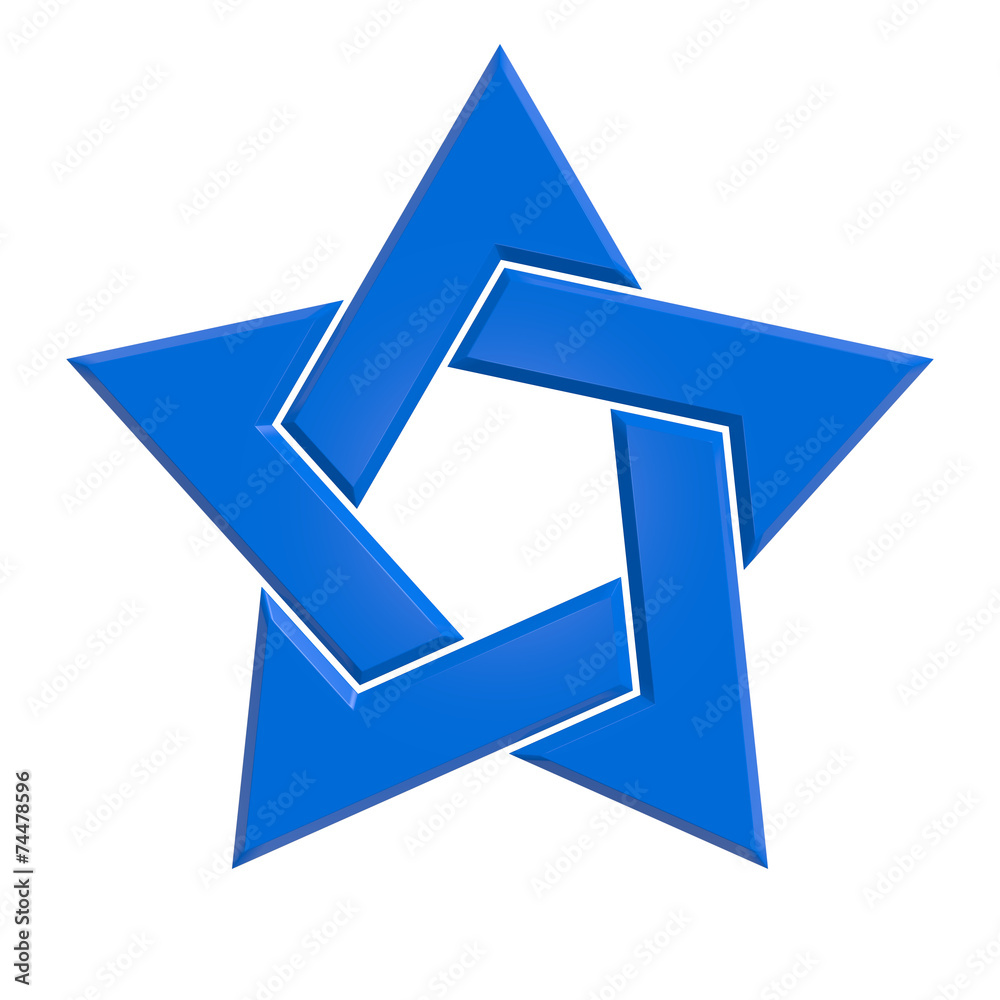 Pentagram - 005A - Blue Stock Illustration | Adobe Stock