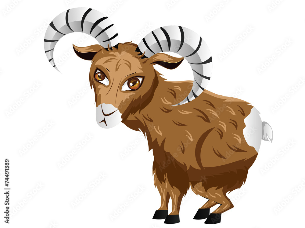 Cartoon Ram Stock Vector | Adobe Stock