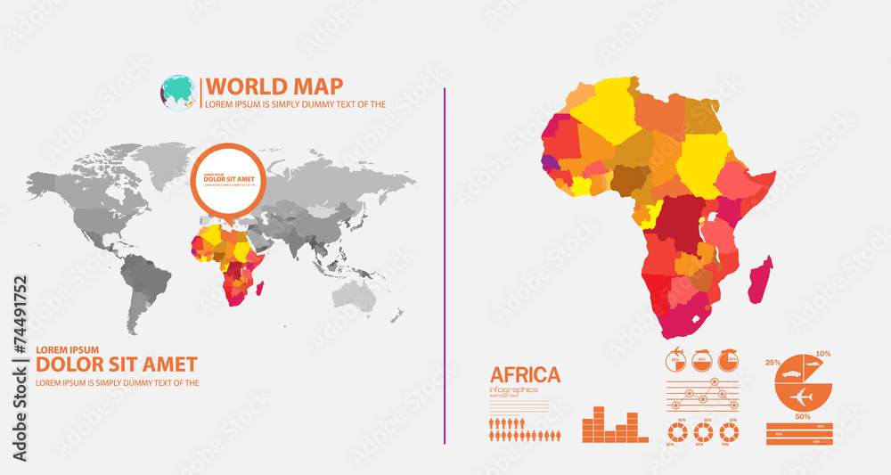map infographic Stock Vector | Adobe Stock