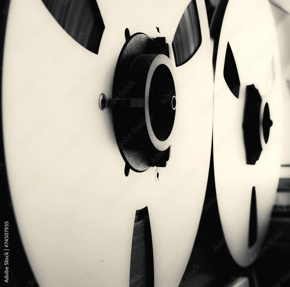 Analog Stereo Open Reel Tape Deck Recorder with large reels Stock Photo ...