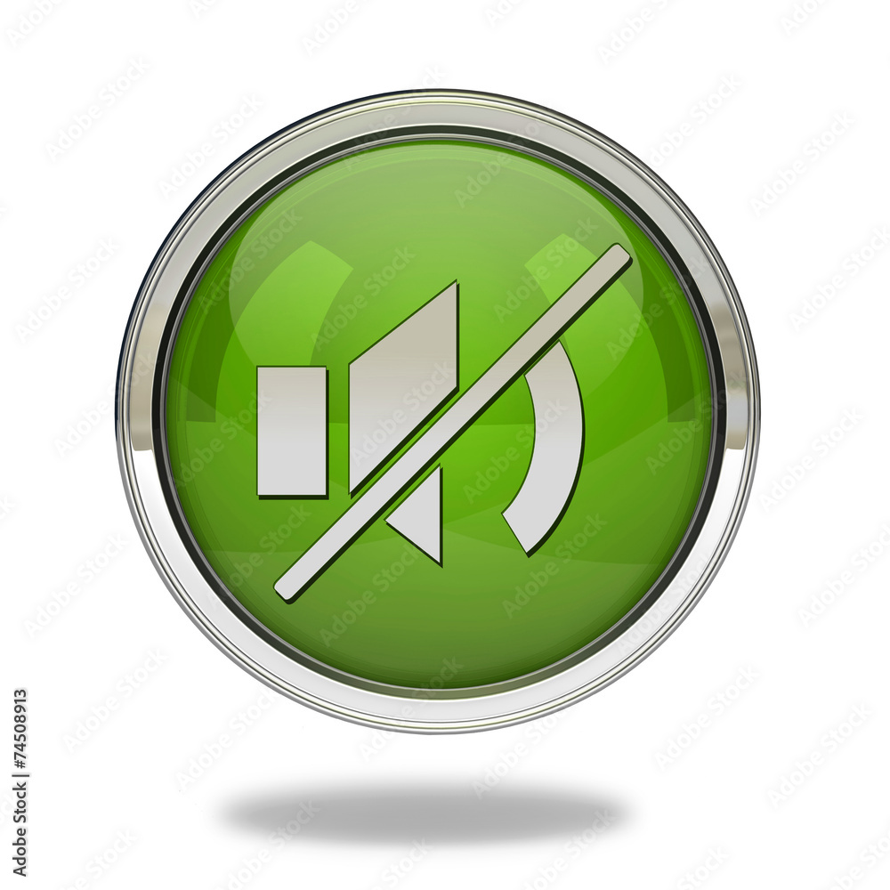 mute pointer icon on white background Stock Illustration | Adobe Stock