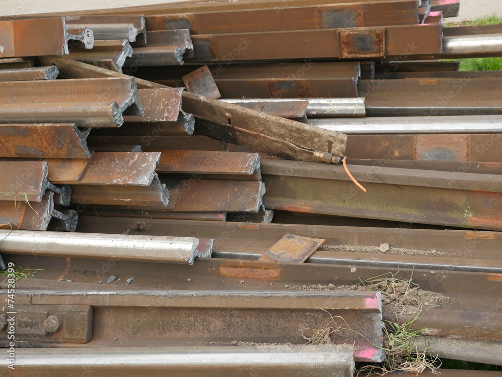 steel rails Stock Photo | Adobe Stock