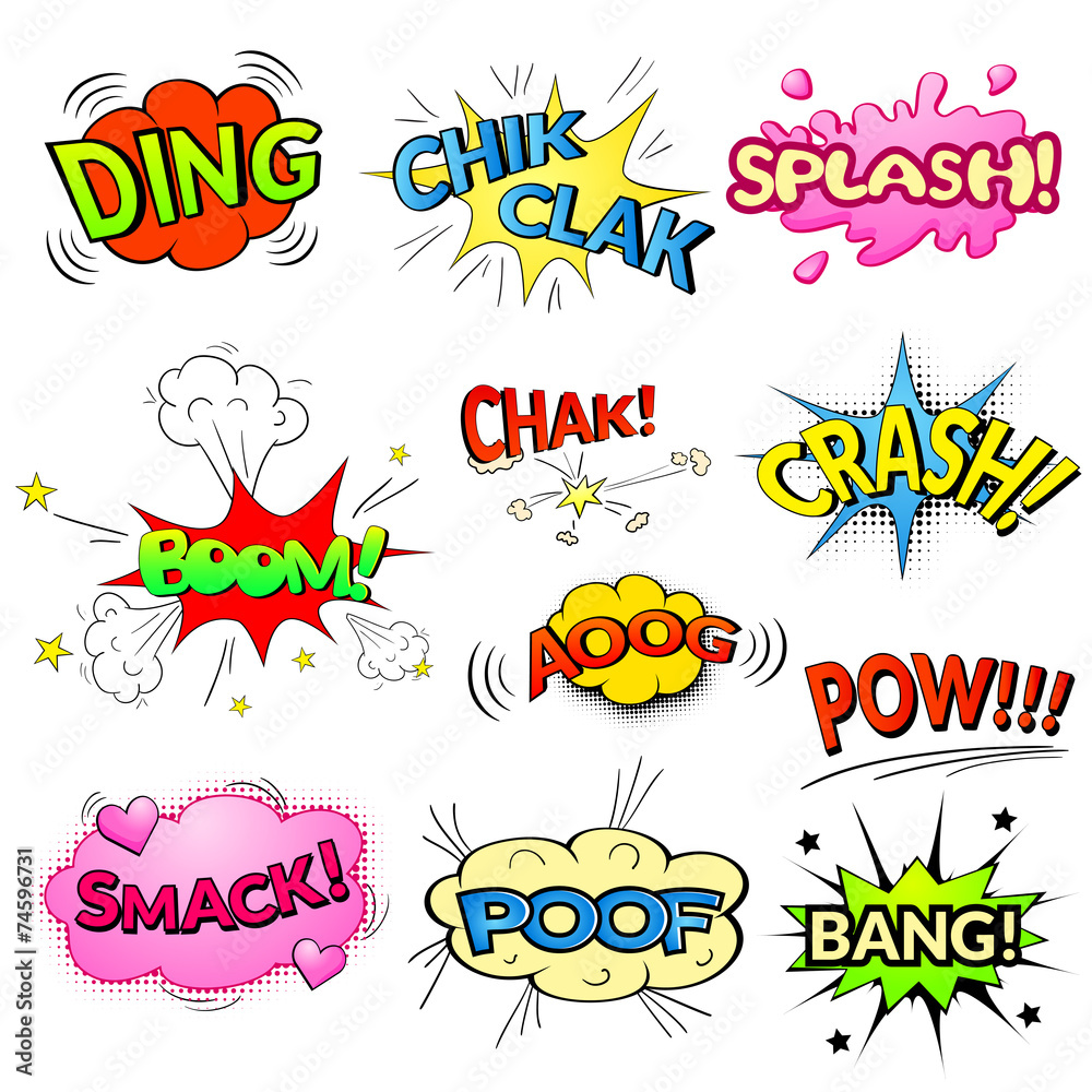 Comic bubbles vector isolated set Stock Vector | Adobe Stock