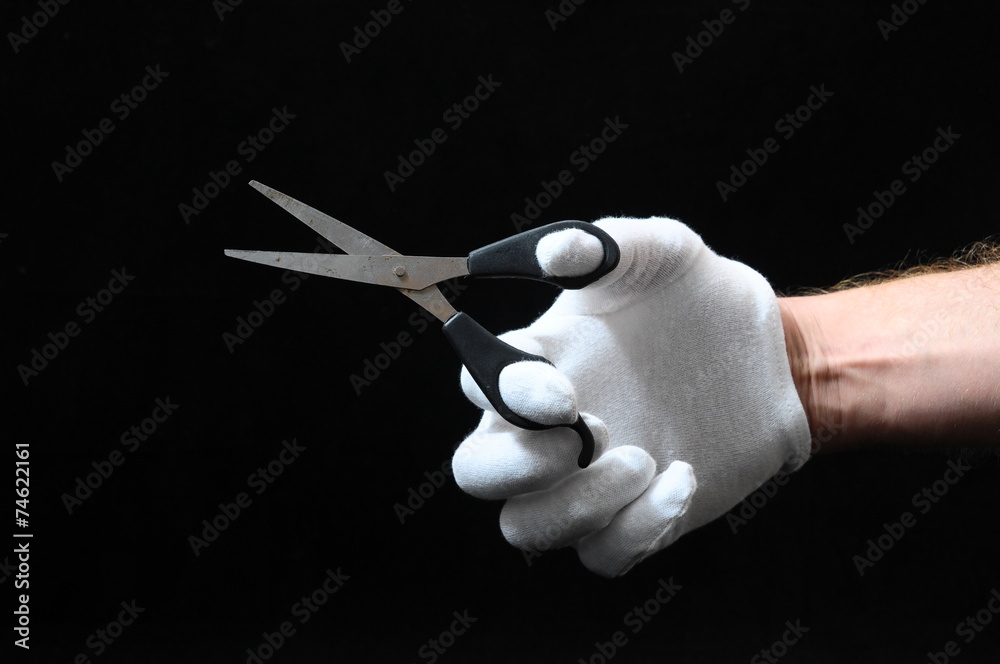 Scissors and a Hand Stock Photo | Adobe Stock