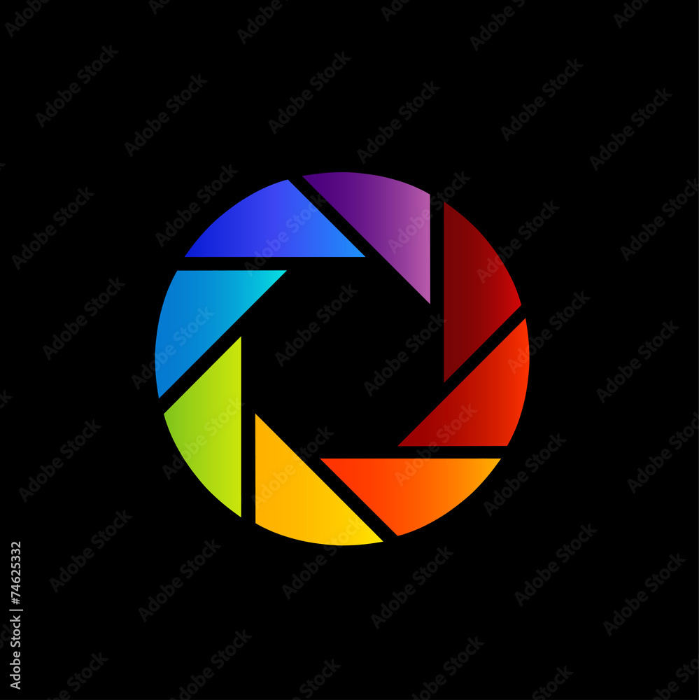 Aperture with spectrum of visible light- color wheel design Stock ...