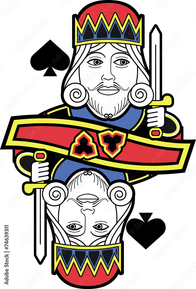 Stylized King of Spades no card Stock Vector | Adobe Stock