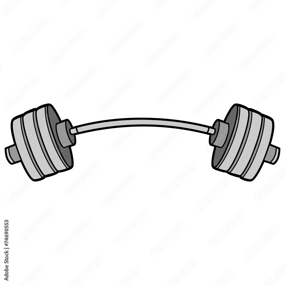 Barbells in stock store