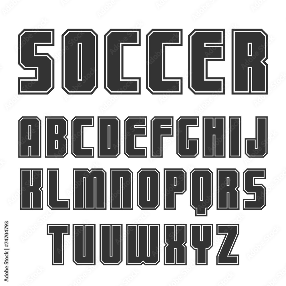 Sans serif font in sport style Stock Vector | Adobe Stock