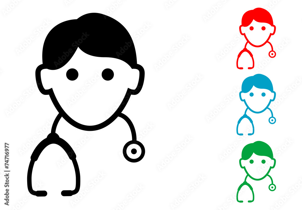 Pictograma icono doctor con varios colores Stock Vector | Adobe Stock
