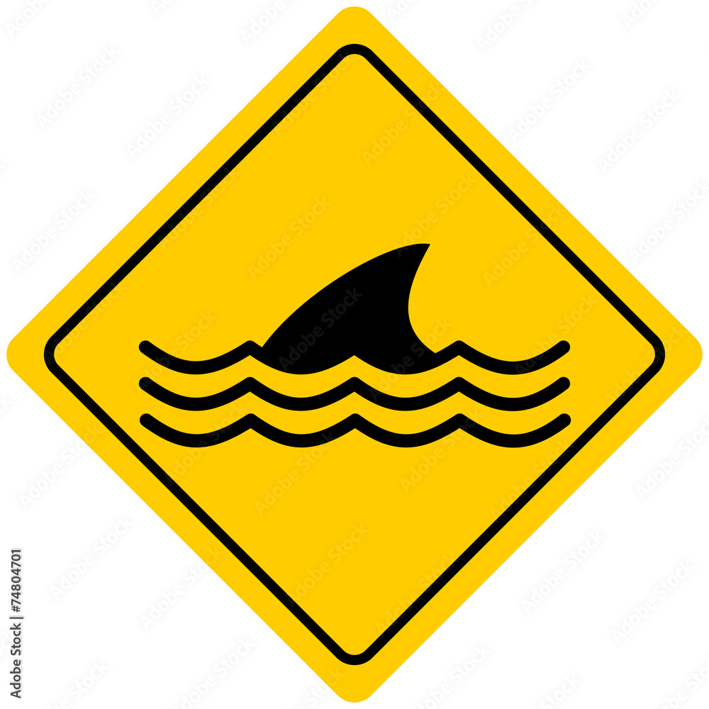Dangerous Sea Life Sign Stock Vector | Adobe Stock