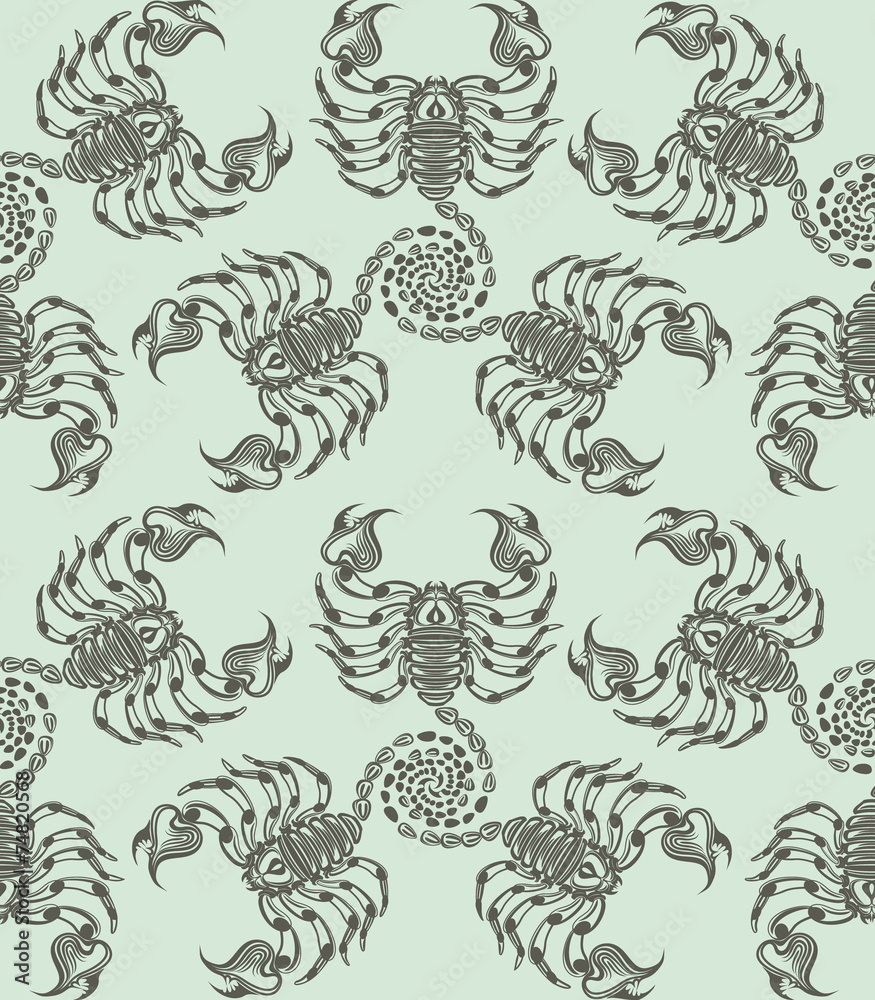 Repaint seamless pattern: ranks scorpions Stock Vector | Adobe Stock