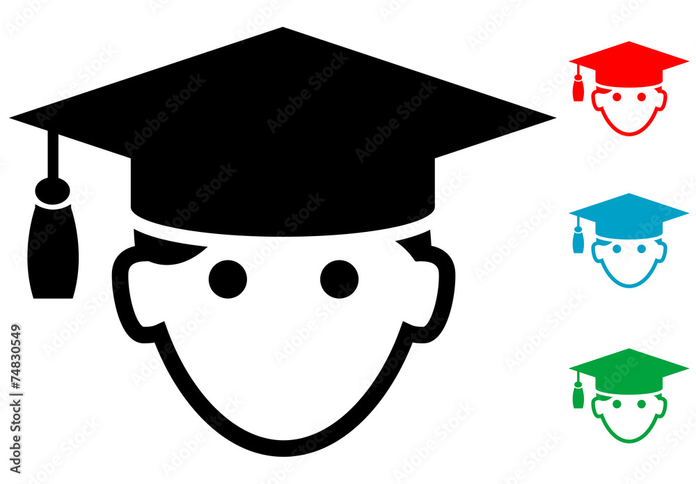 Vetor de Pictograma icono graduado con varios colores do Stock | Adobe ...