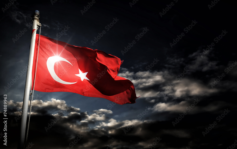 Turkish flag Stock Photo | Adobe Stock