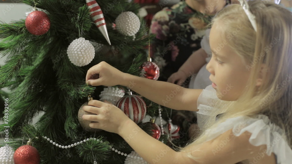 Cute little girl with long hair and beautiful headband Stock Video ...