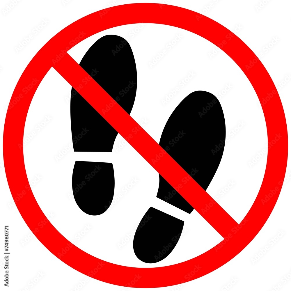 No Bare Feet Stock Vector | Adobe Stock