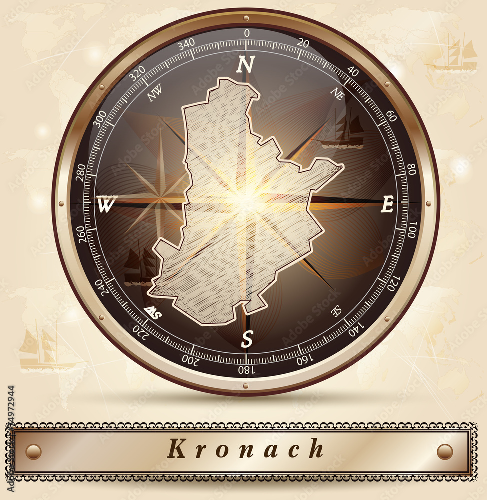 Karte von Kronach Stock Vector | Adobe Stock