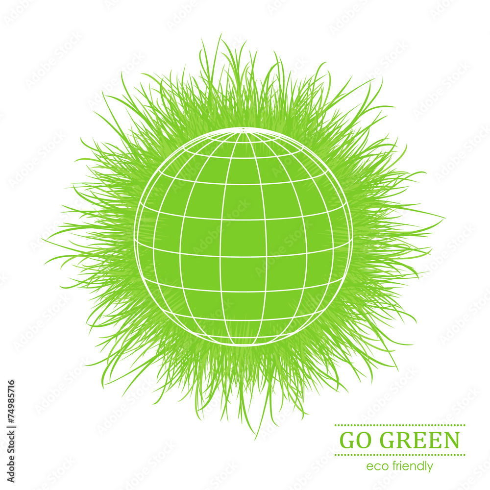 Illustration of eco friendly planet Stock Vector | Adobe Stock
