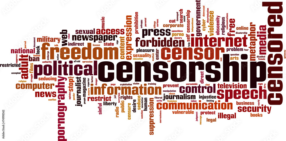 Censorship word cloud concept. Vector illustration Stock Vector | Adobe ...