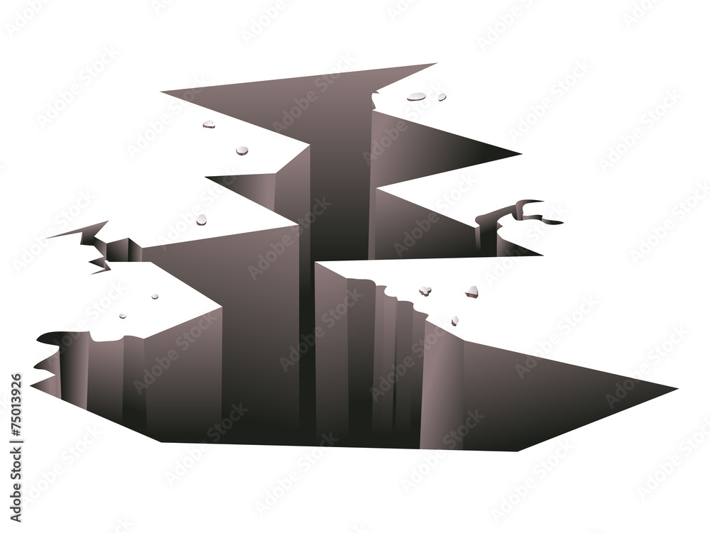 Ground split and crack image Stock Illustration | Adobe Stock