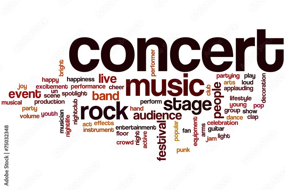 Concert word cloud Stock Illustration | Adobe Stock