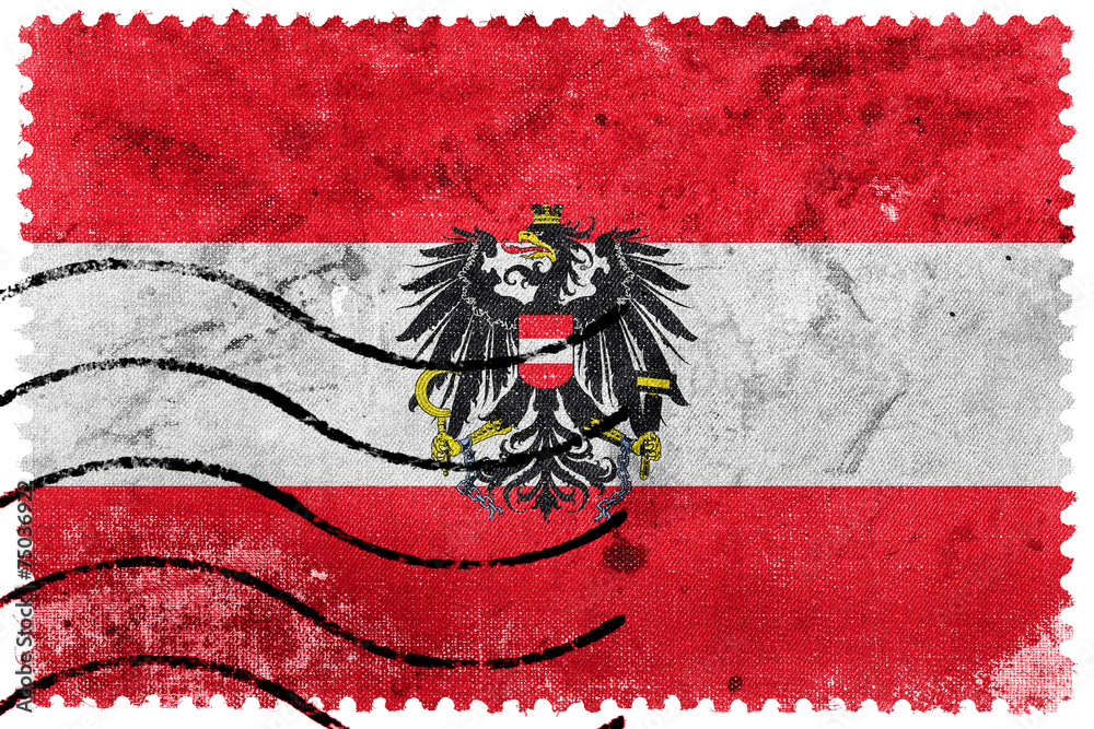 Austria Flag - old postage stamp Stock-Illustration | Adobe Stock