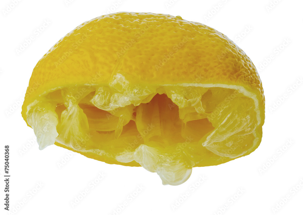 Ausgepresste Zitrone Stock-Foto | Adobe Stock