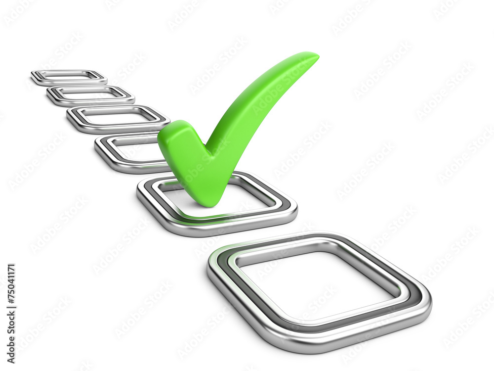 Check list with green check mark Stock Illustration | Adobe Stock