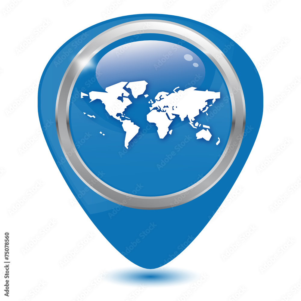 WORLD MAP ICON Stock Vector | Adobe Stock