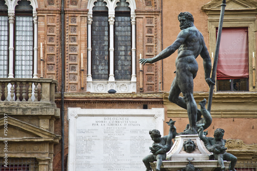 Bologna, Statua di Nettuno Stock Photo | Adobe Stock
