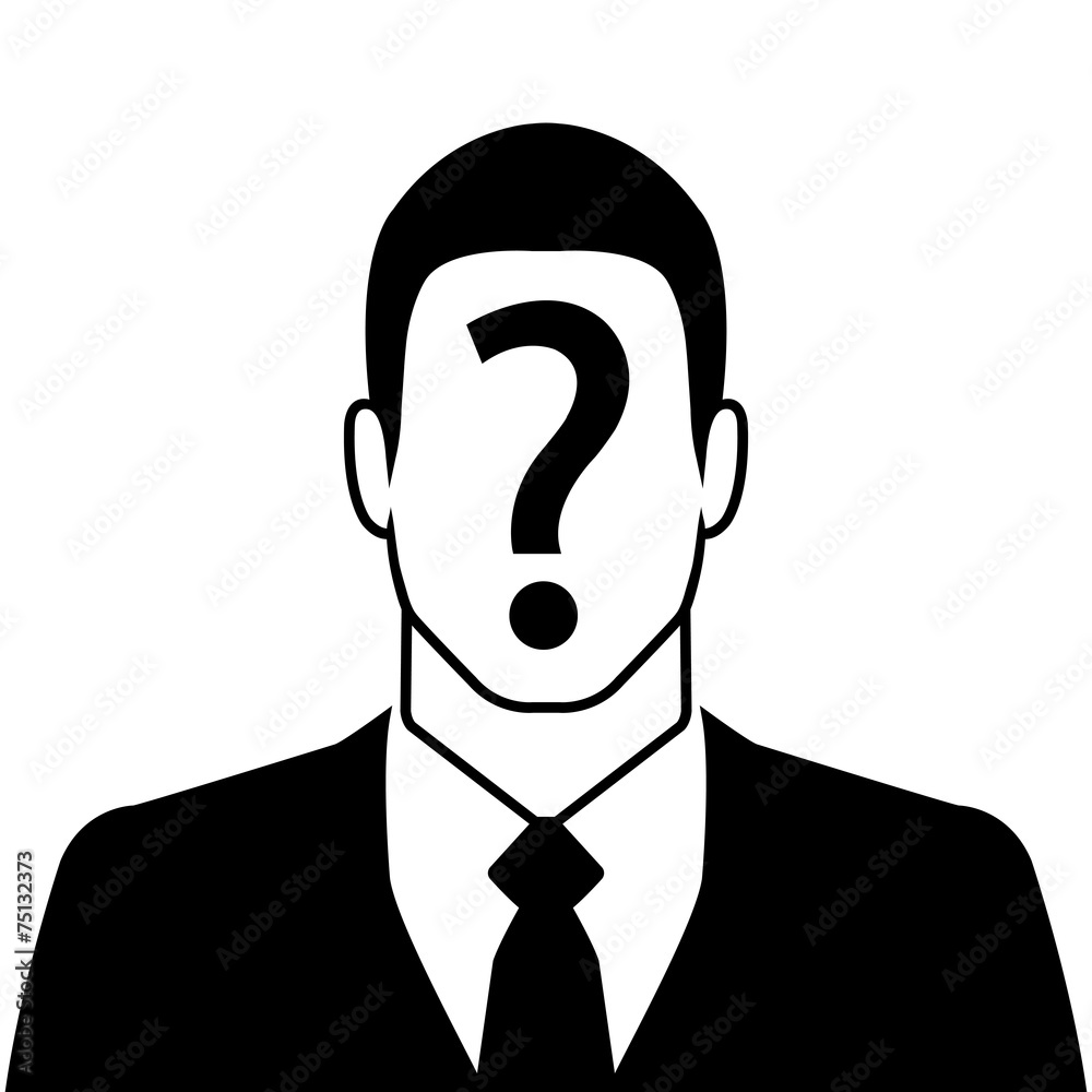 Question Mark Face Man