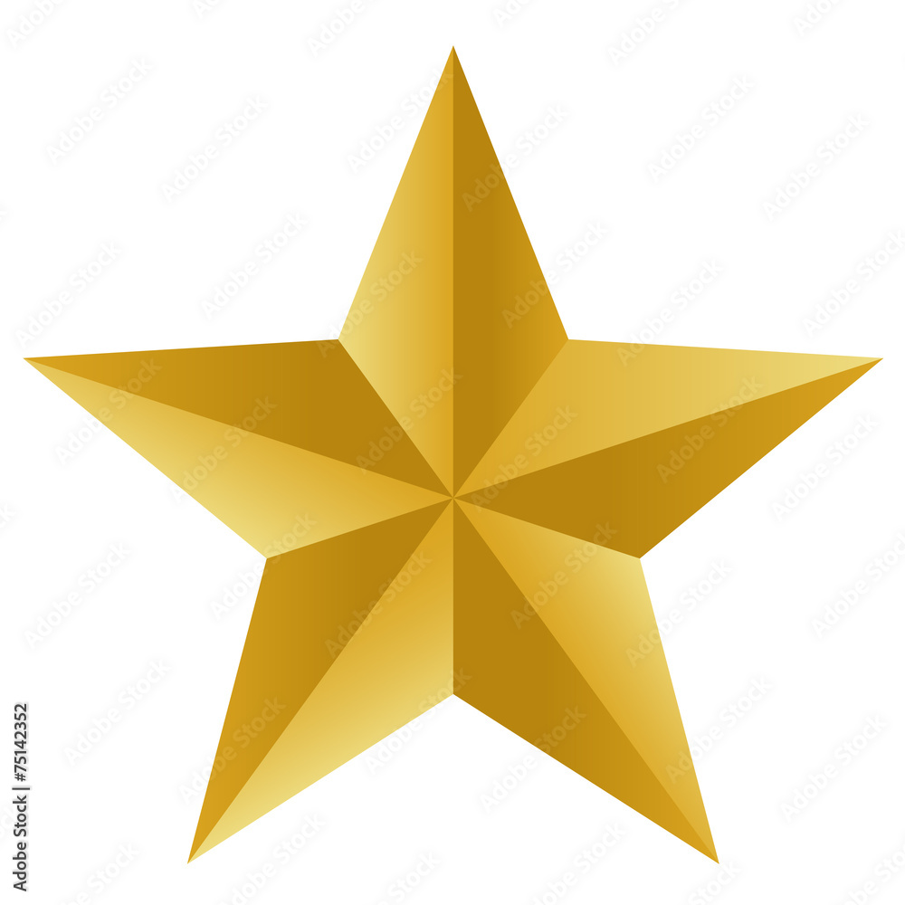 Goldener Stern Stock-Vektorgrafik | Adobe Stock