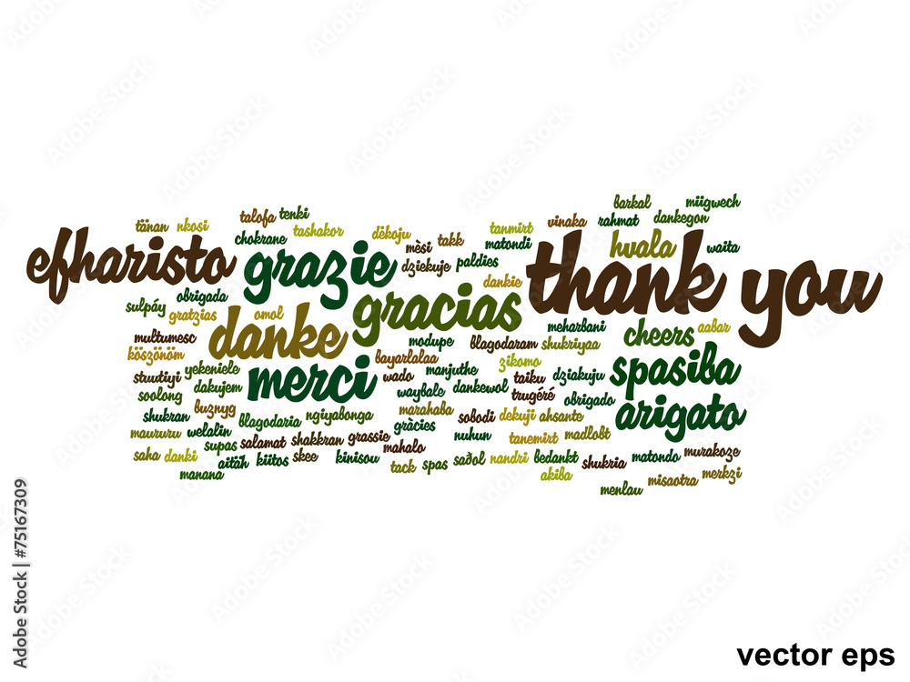 Conceptual thank you word cloud Stock Vector | Adobe Stock Conceptual thank you word cloud Stock Vector | Adobe Stock
